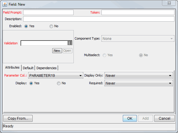 Configure report type fields