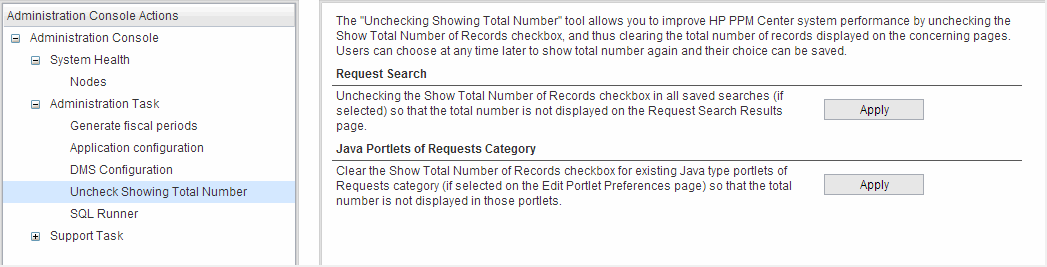 Use the Unchecking Showing Total Number Tool